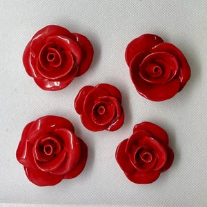 5 Beautiful Ceramic Roses for Mosaic - Etsy