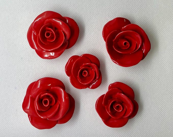 5 Beautiful Ceramic Roses for Mosaic - Etsy