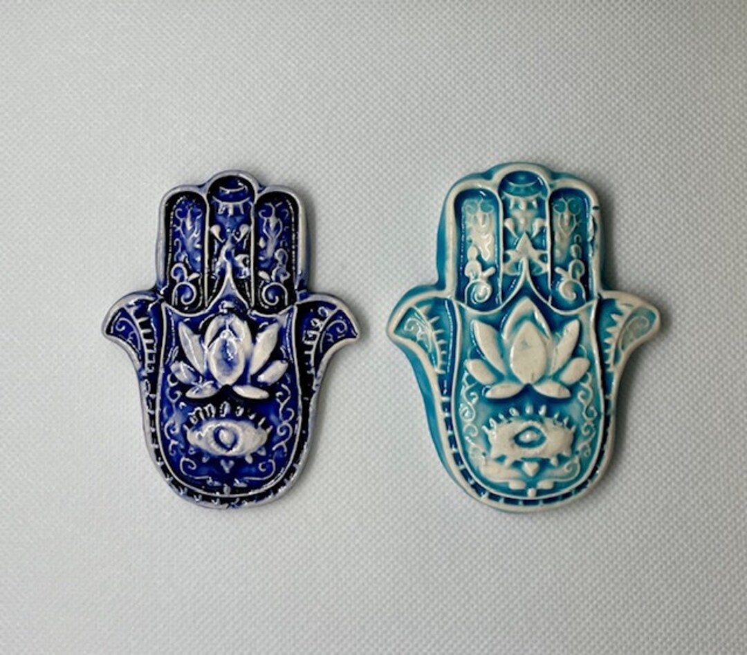 Highly-detailed Ceramic Hamsa Hand (1) - Etsy