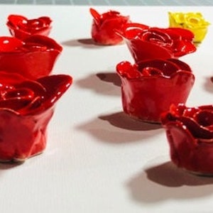 5 Beautiful Ceramic Roses for Mosaic - Etsy