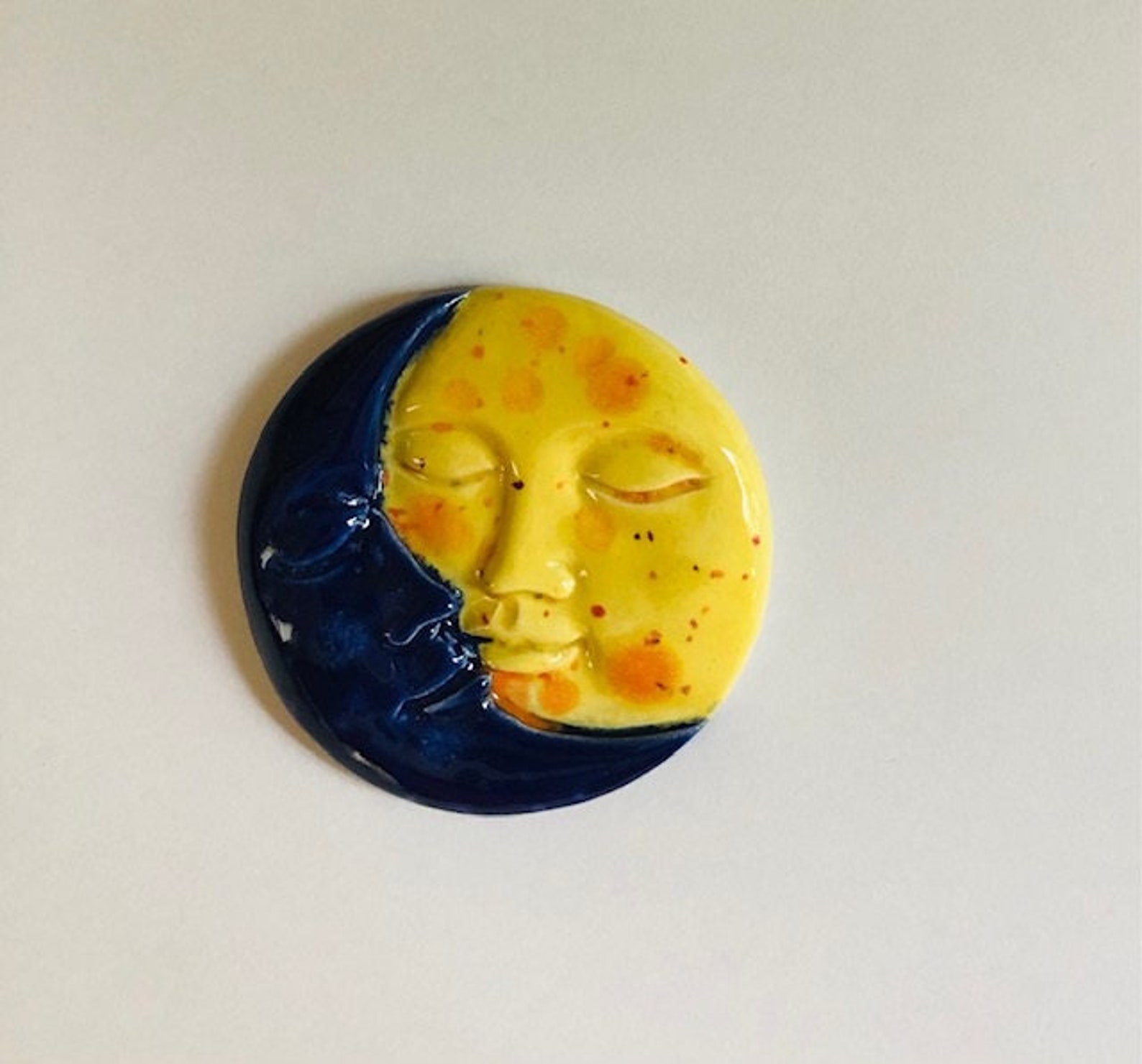 Stunning Sun/moon Ceramic Tile - Etsy