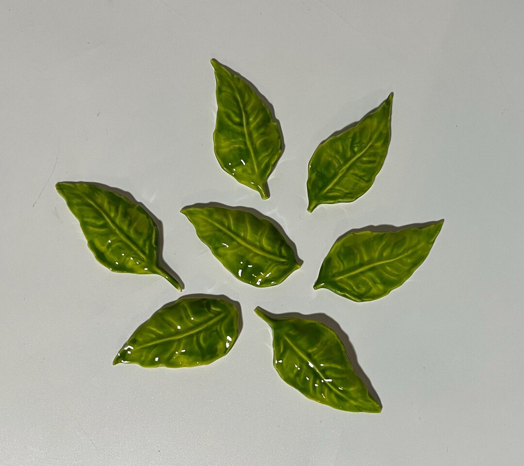7 Beautiful Ceramic Leaves - Etsy