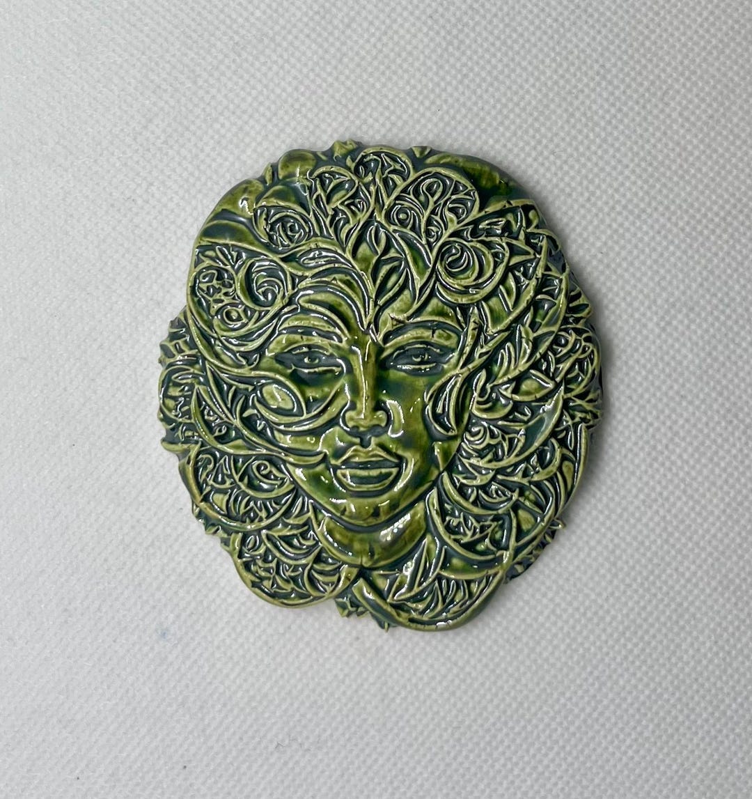 Ceramic Forest Face - Etsy