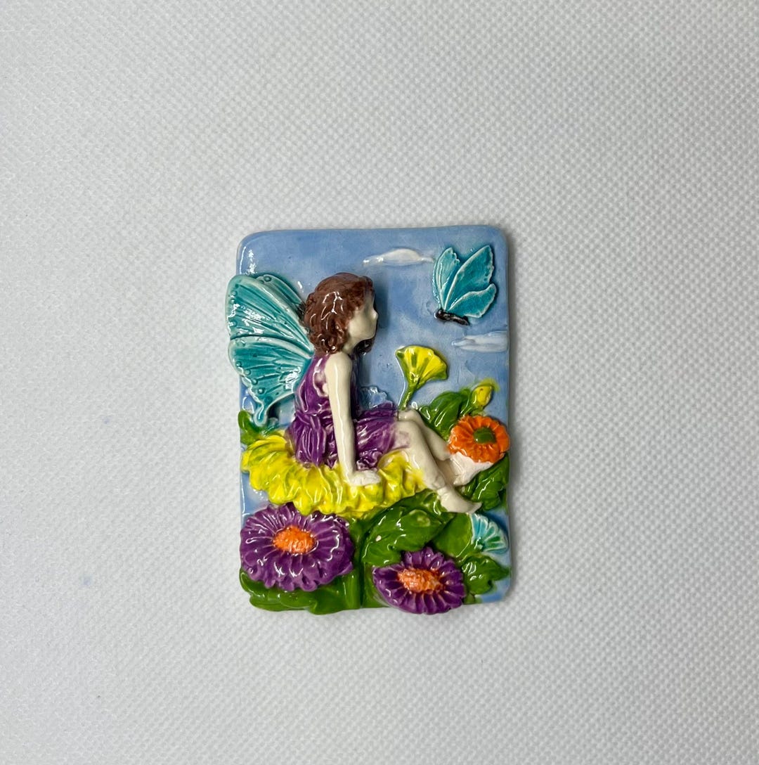 Unique Ceramic Fairy Tile - Etsy