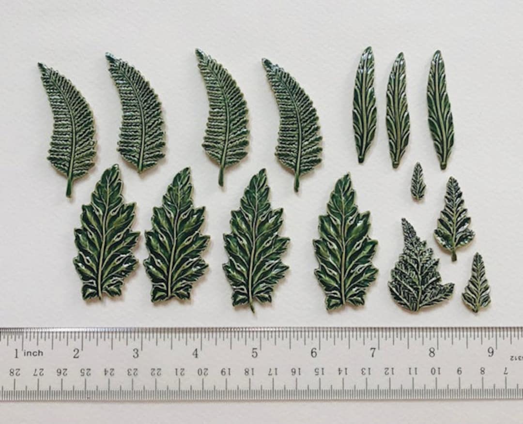 Huge Bundle of Fern/leaf Ceramic Tiles - Etsy