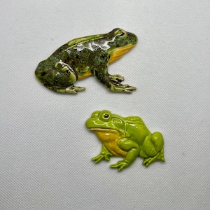 Two Ceramic Frog Tiles - Etsy