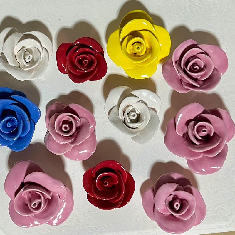 Ceramic Rose - Etsy