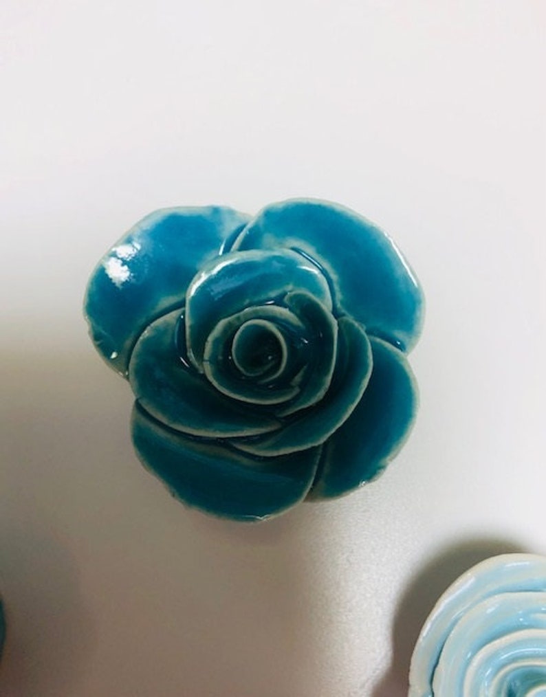 5 Beautiful Ceramic Roses for Mosaic - Etsy
