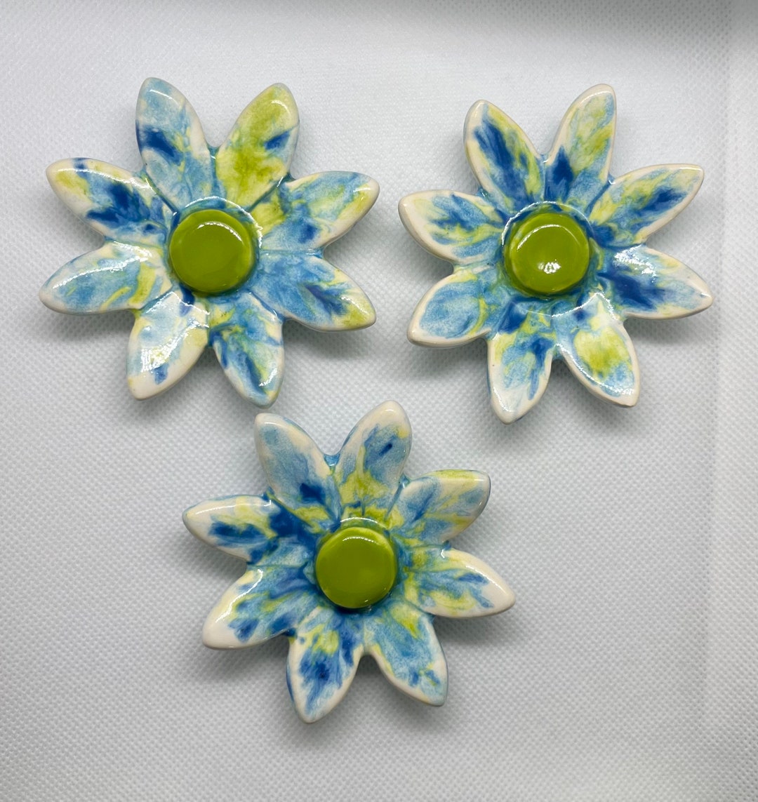 Colorful Ceramic Flowers - Etsy