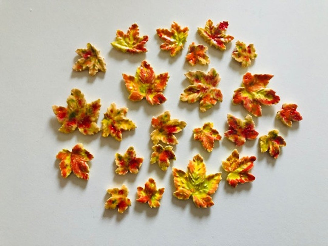 Big Bundle of Ceramic Fall Leaf Tiles (25) - Etsy