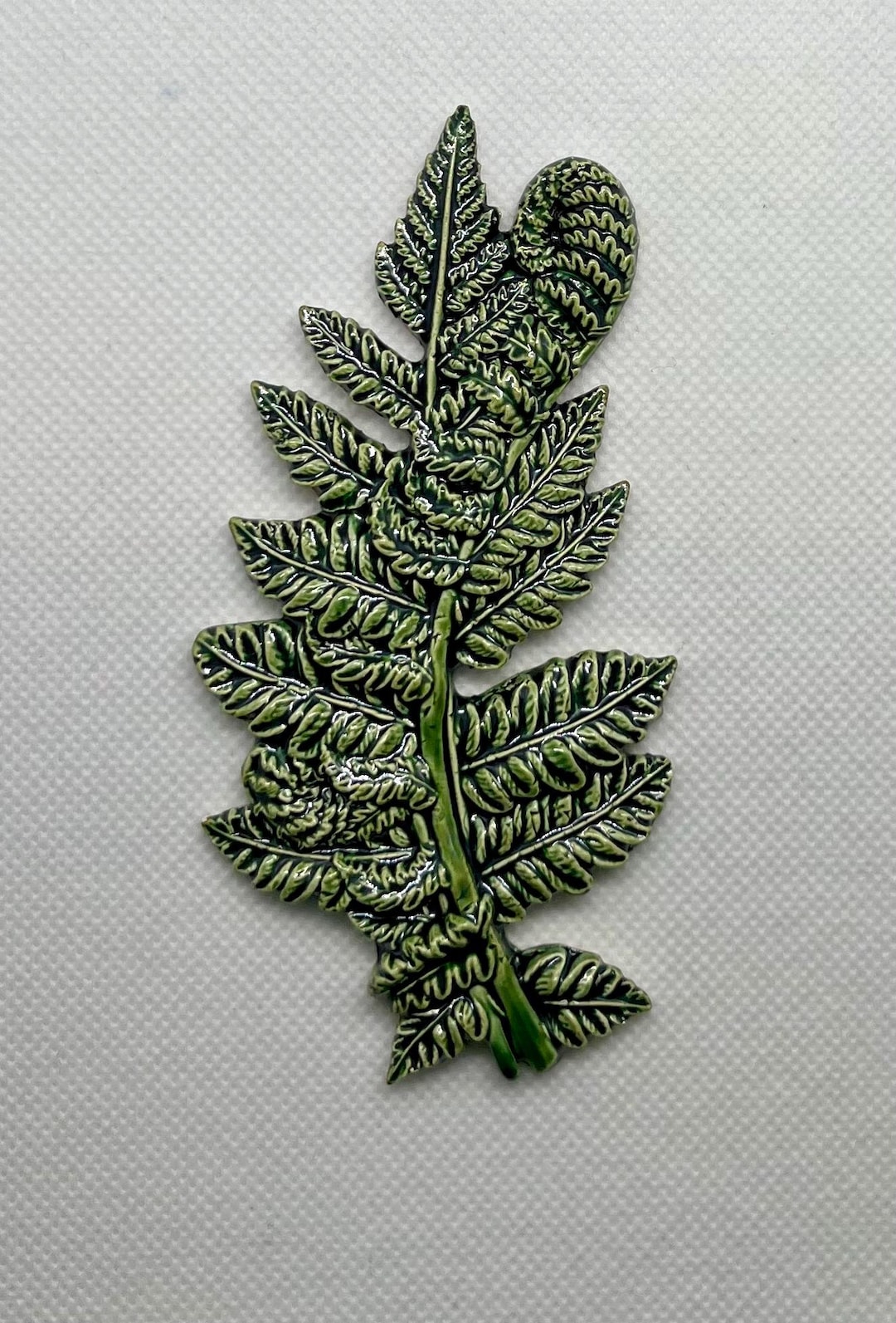 Finely Detailed Ceramic Fern Tile - Etsy
