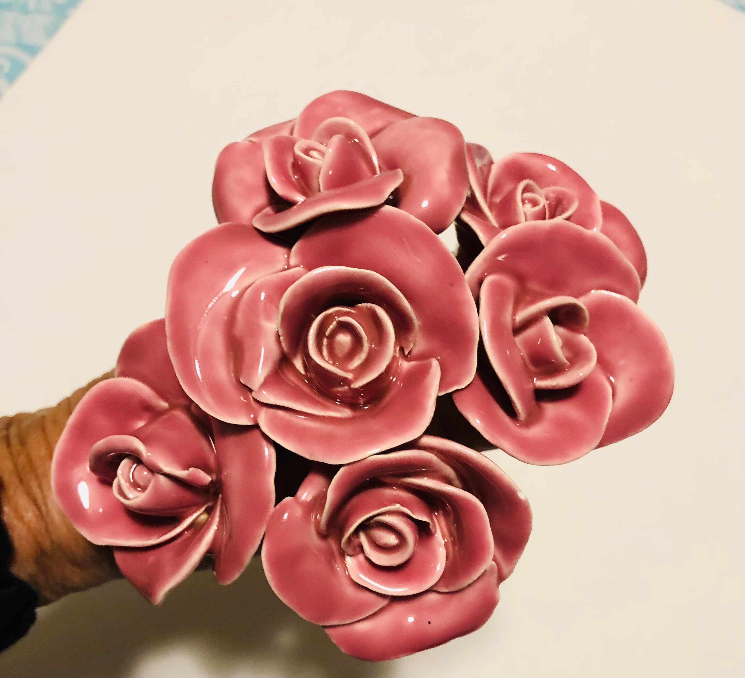 Beautiful Ceramic Roses on Stems - Etsy