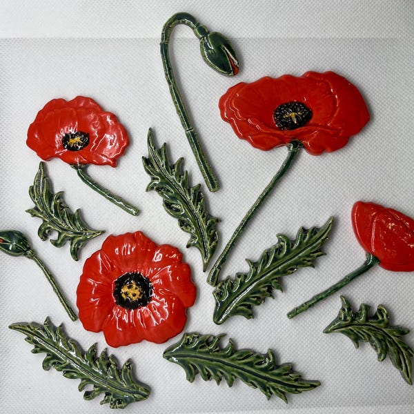 Ceramic Poppy - Etsy