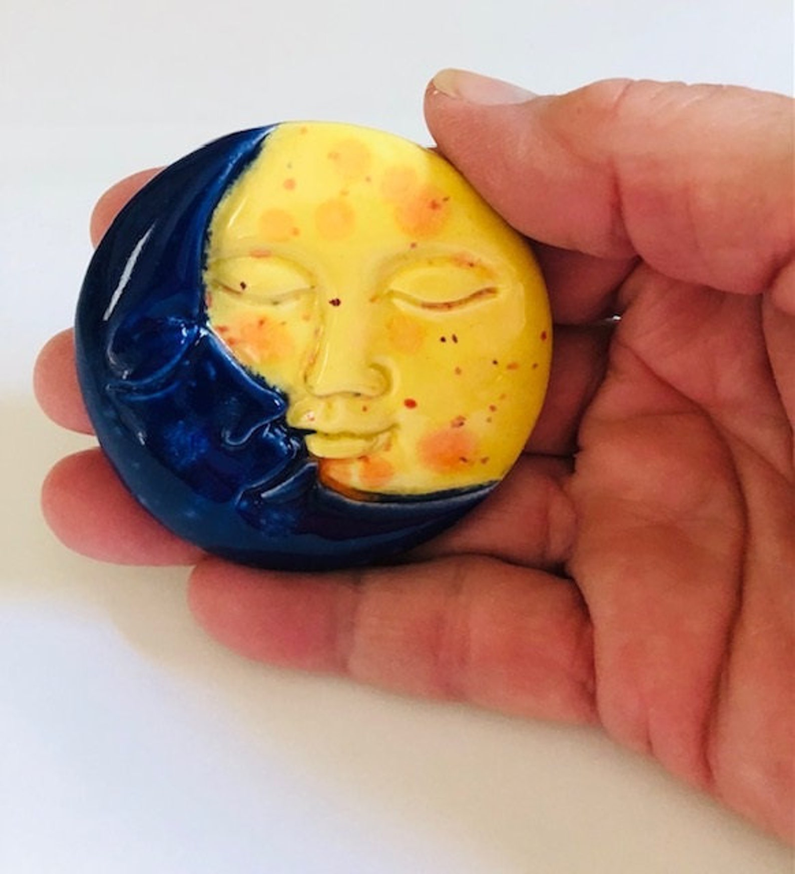 Stunning Sun/moon Ceramic Tile - Etsy