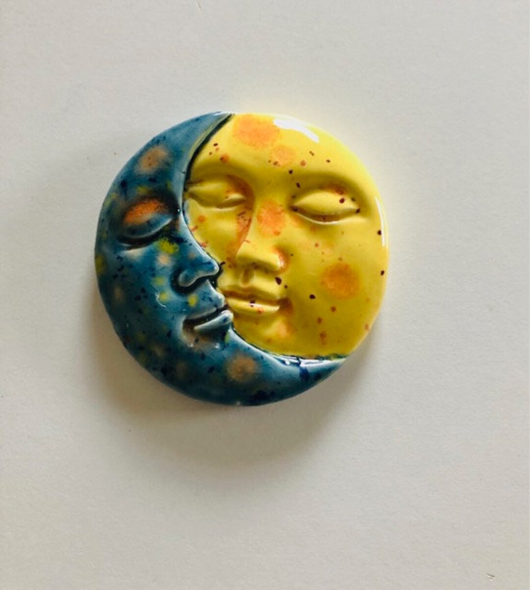 Stunning Sun/moon Ceramic Tile - Etsy
