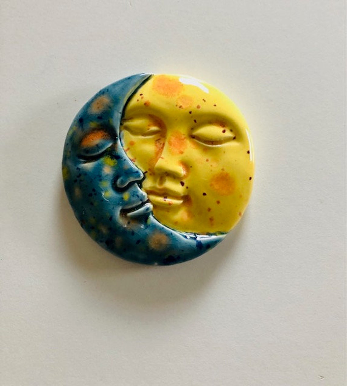 Stunning Sun/moon Ceramic Tile - Etsy