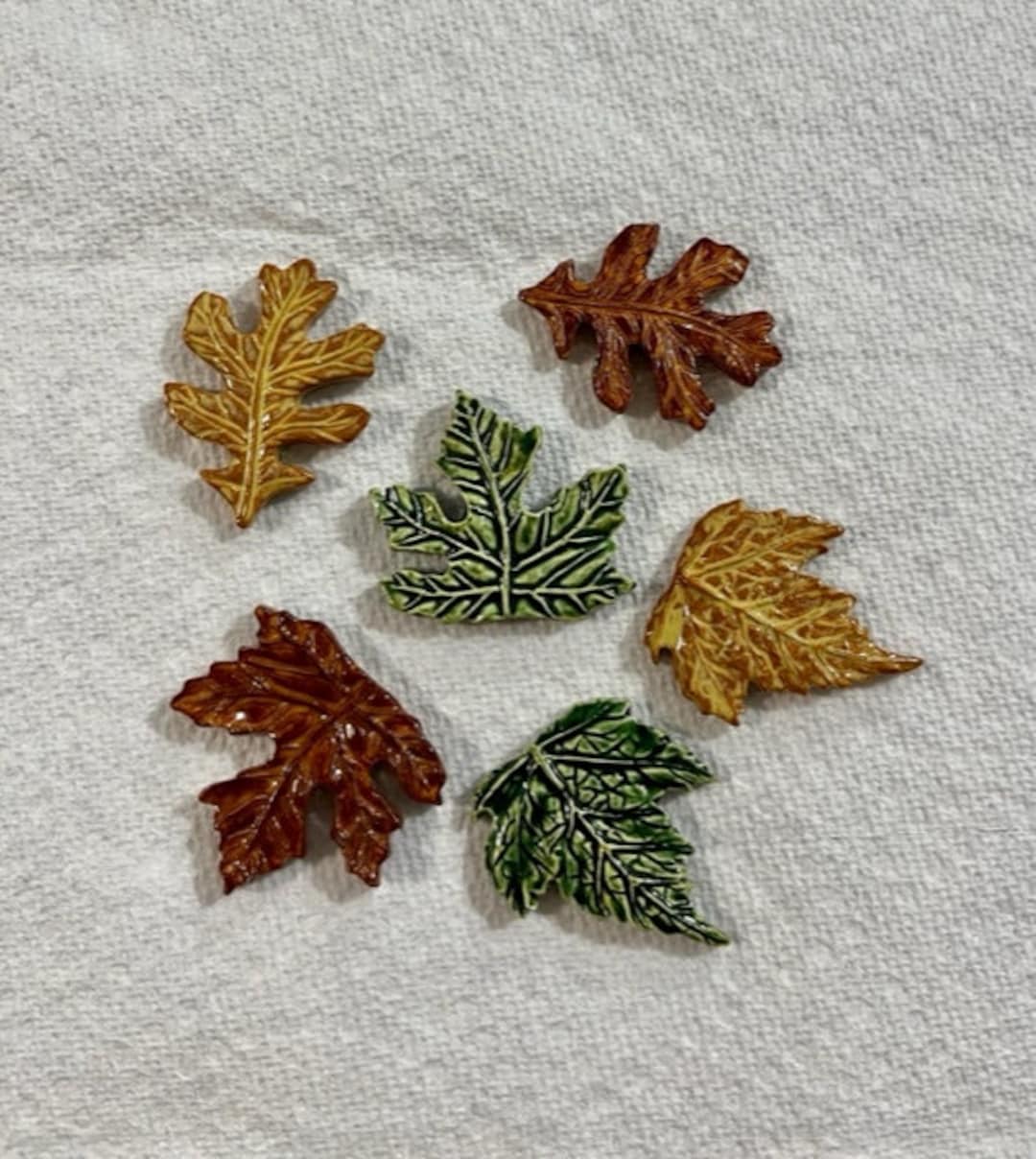 Highly Detailed Ceramic Leaf Tiles - Etsy