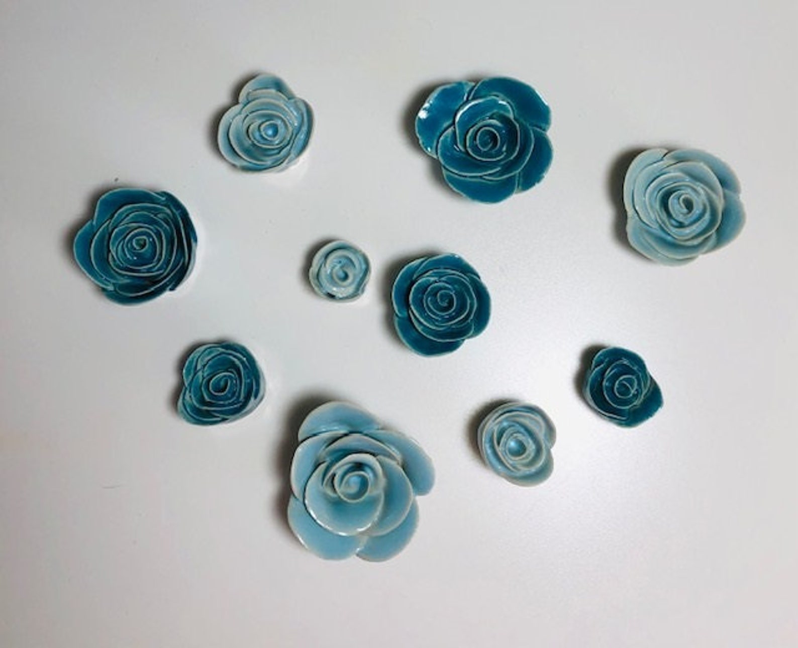 5 Beautiful Ceramic Roses for Mosaic - Etsy UK