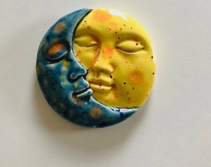 Stunning Sun/moon Ceramic Tile - Etsy