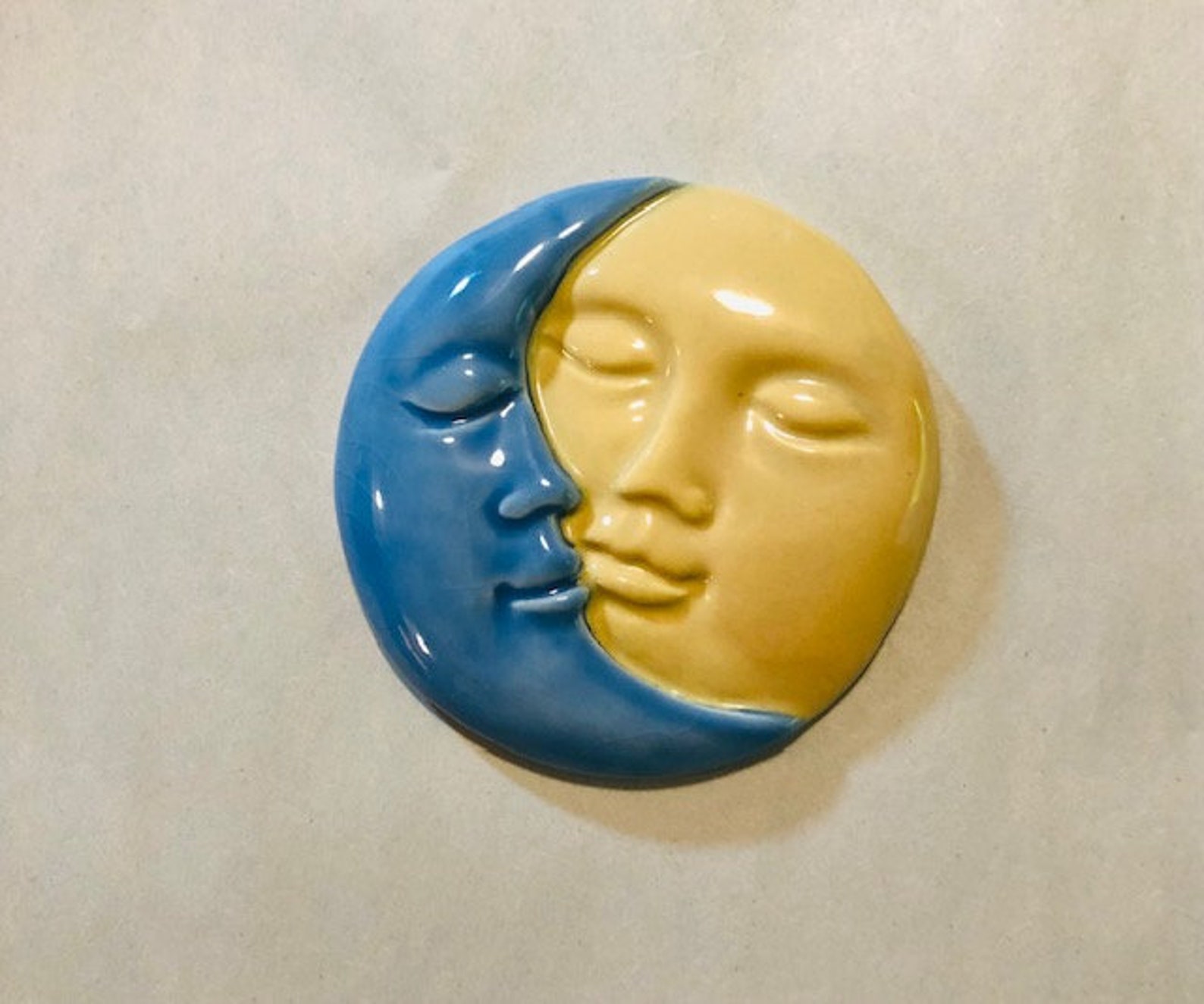 Stunning Sun/moon Ceramic Tile - Etsy