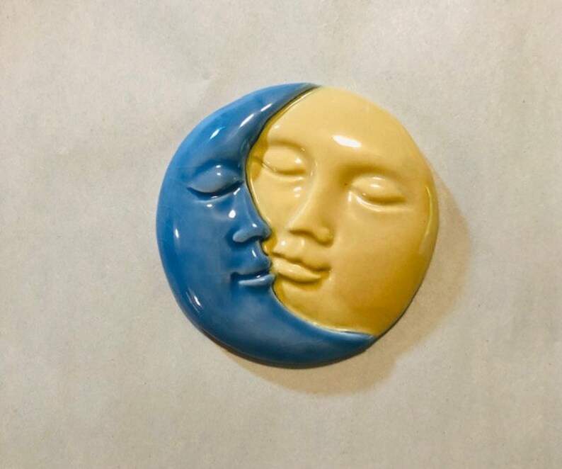 Stunning Sun/moon Ceramic Tile - Etsy