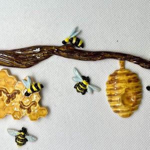 Ceramic Bees and Beehive Tiles - Etsy