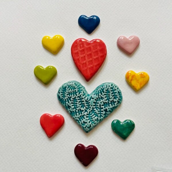Ceramic Heart Tiles - Etsy
