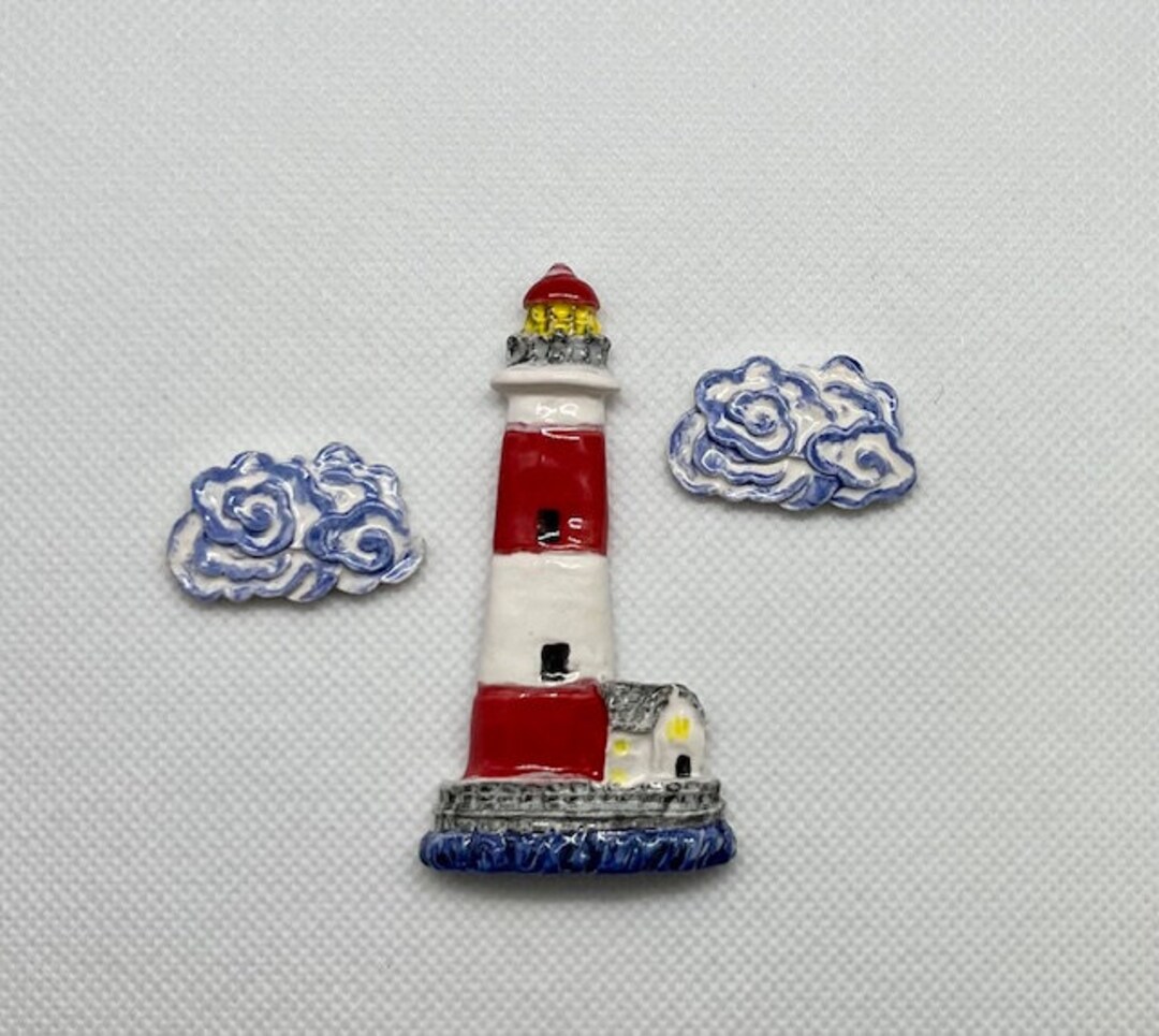 Detailed Ceramic Lighthouse and Clouds - Etsy