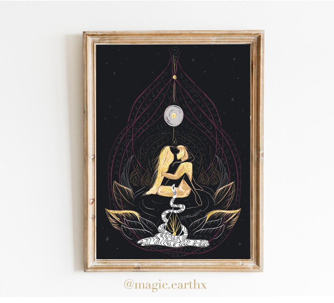 Buy Tantra Art Print, Lovers' Meditation, Spiritual Yoga Decor (digital ...