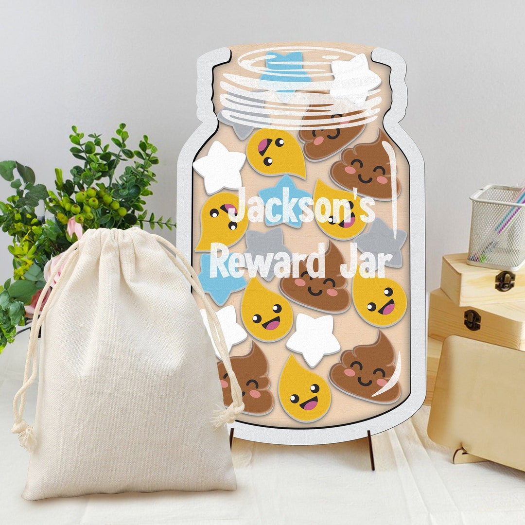 Potty Training Reward Jar, Kids Toilet Reward, Poo Tokens, Potty Jar ...