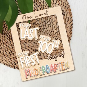 Personalized First Day of School Photo Frame, Teacher Classroom Photo ...