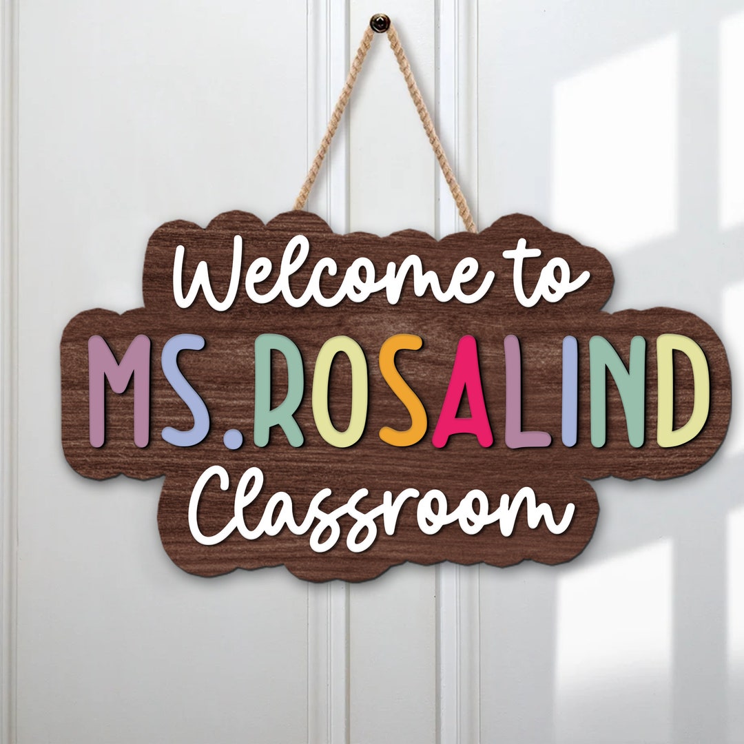 Personalized 3D Teacher Desk Name Plate,teacher Wooden Sign, Teacher ...