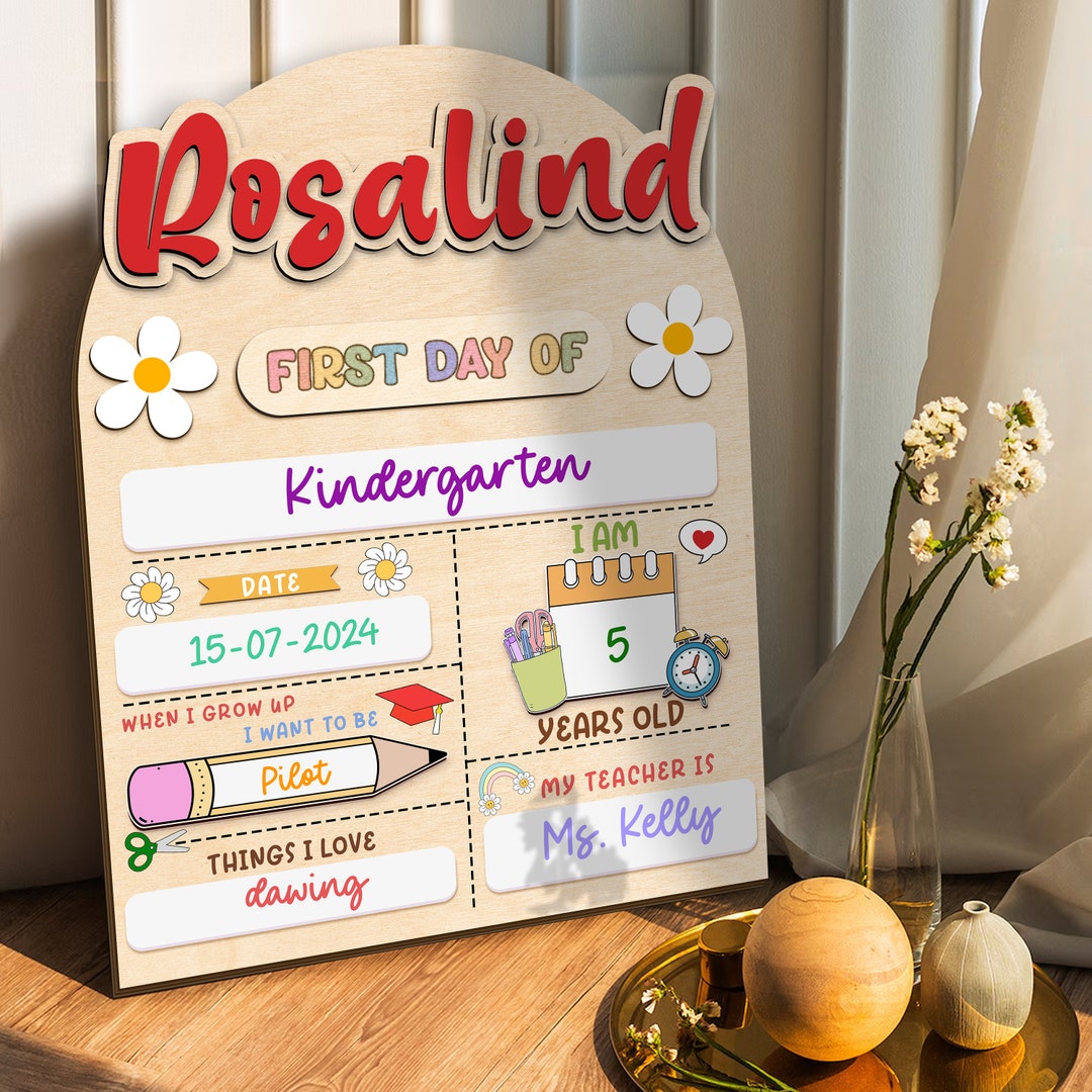 Personalized Back to School Sign, Back to School Gift, Customize First ...