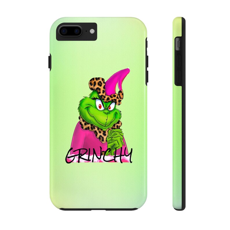 The Grinch Leopard Print Tough Phone Cases, Christmas - Etsy