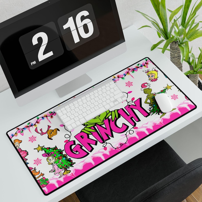 Gift for Coworker, Desk Mats, the Grinch Christmas - Etsy