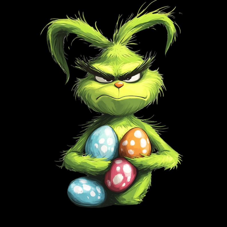 Grinch Easter Bunny Digital PNG – Funny Easter Sublimation Design - Etsy