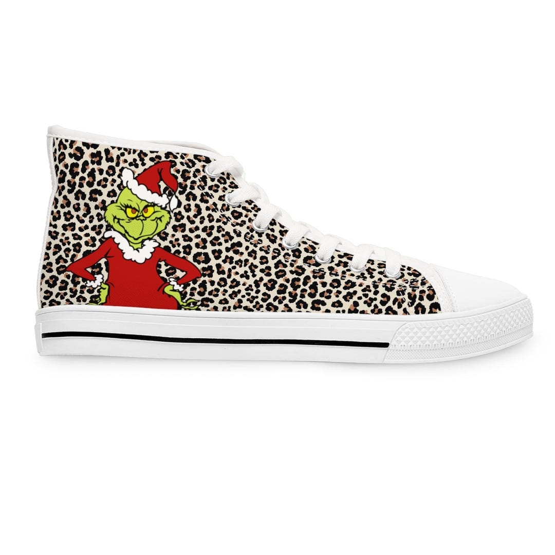 The Grinch, Christmas Leopard Print Women's High Top Sneakers - Etsy