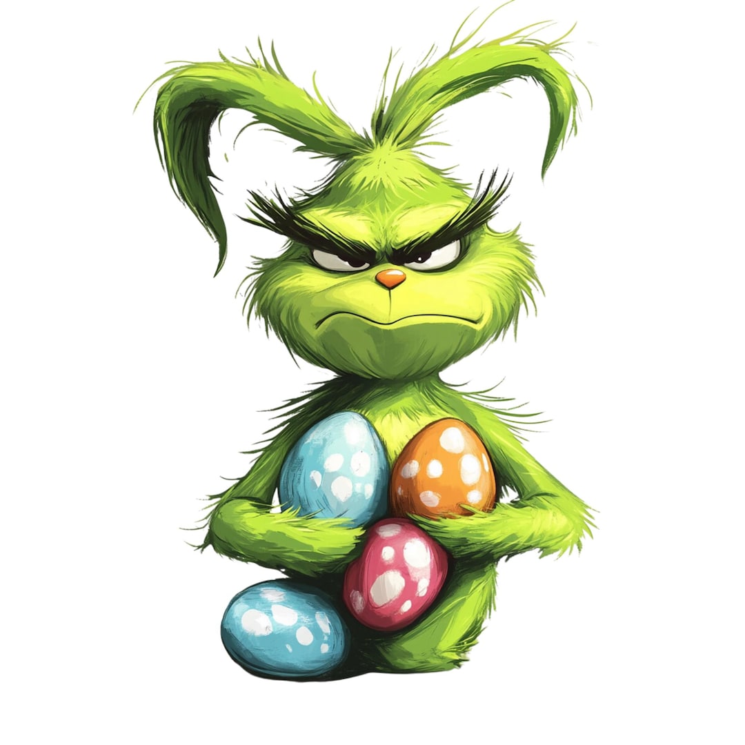 Grinch Easter Bunny Digital PNG – Funny Easter Sublimation Design - Etsy