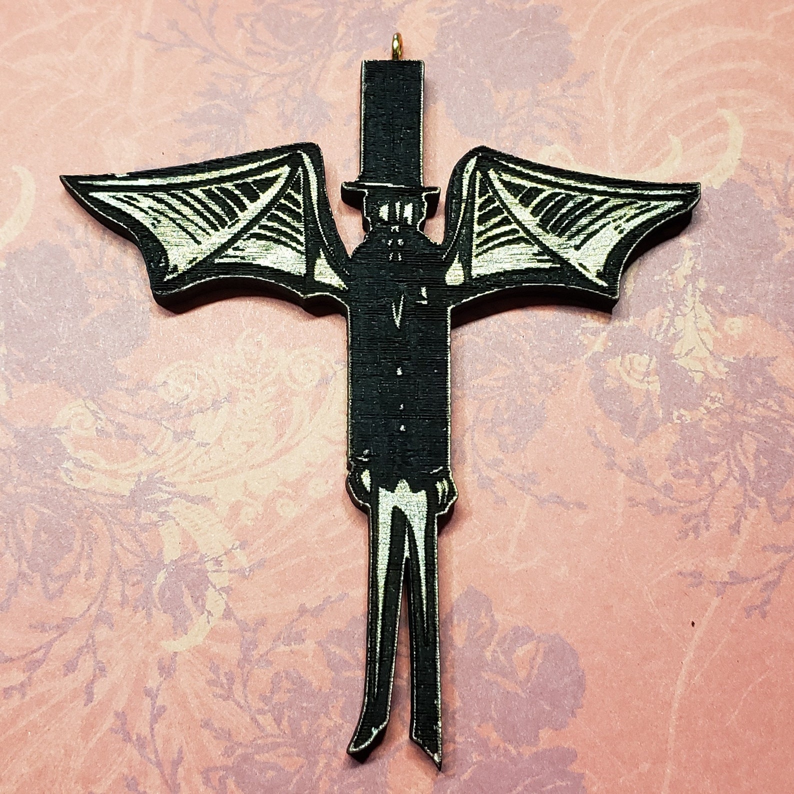 Top Hat Demon Woodcut Ornament - Etsy