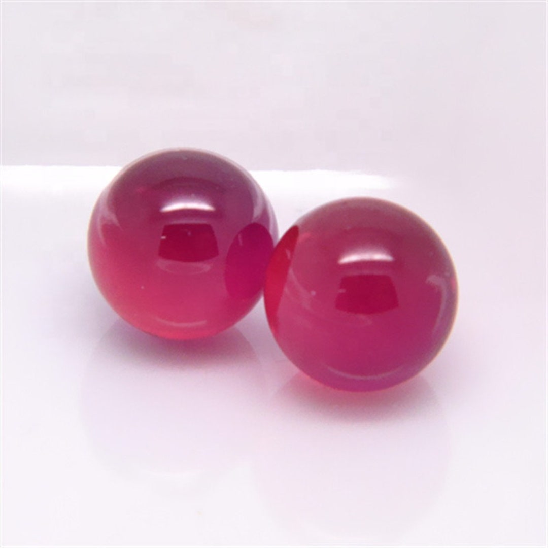 8mm 10pcs Lot Ruby Balls Red Ruby Beads, Smooth Ruby Corundum Gems ...