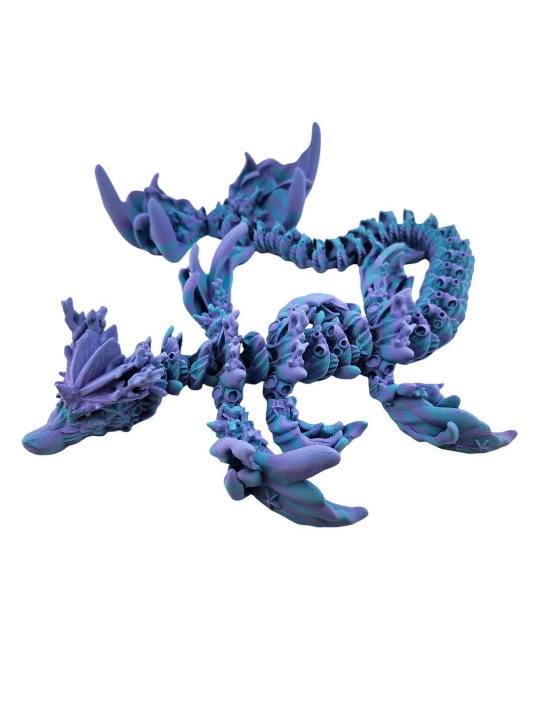 3D Printed Coral Reef Dragon, Cinderwing Coral Reef, Colorful Coral ...