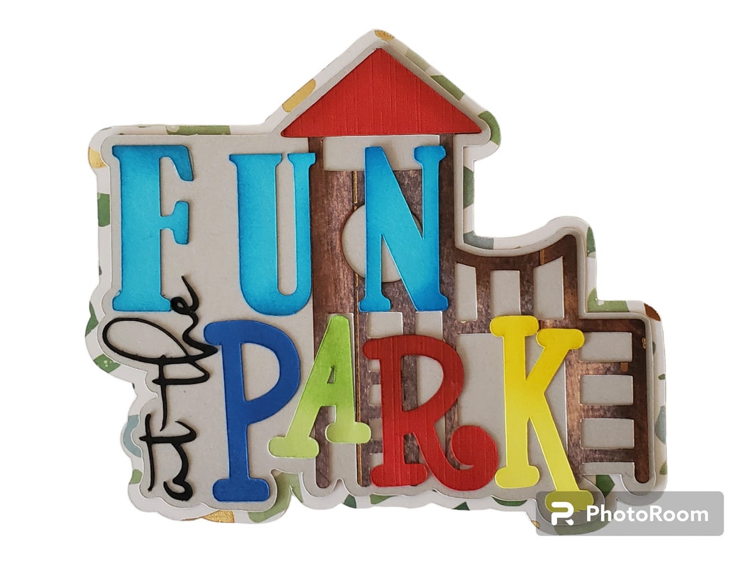 Park Playtime Scrapbook Title, 3d Die Cuts, Premade Paper Piecing, Card ...