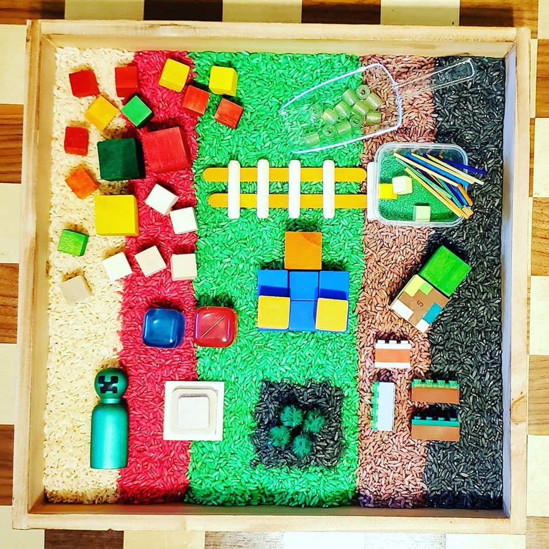 Minecraft Sensory Bin,minecraft Sensory, Minecraft Gifts, Minecraft ...