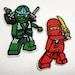 Red Ninja Patch, Green Ninja Iron On, Patches for Jackets, Embroidered ...