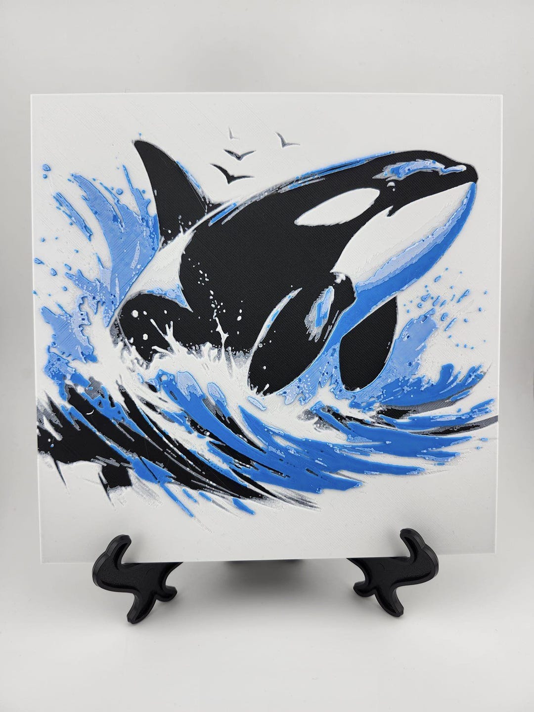 Orca Wall Art, 3D Printed Orca, Hueforge Wall Art, Marine Life Decor ...