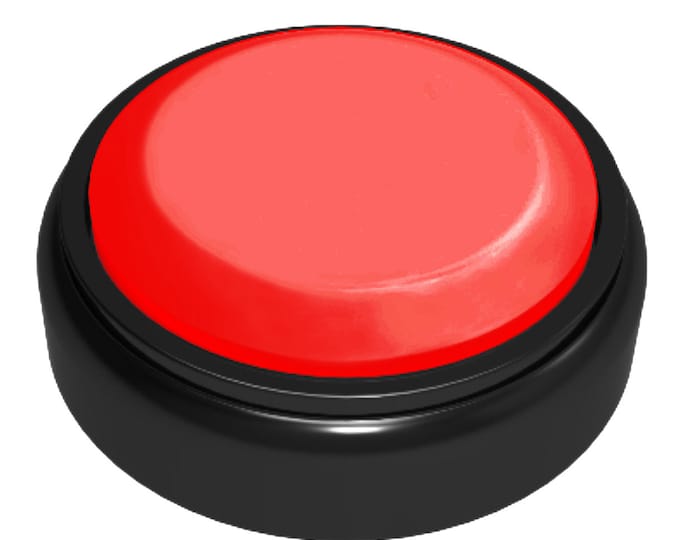 The Big Button - Red - Etsy