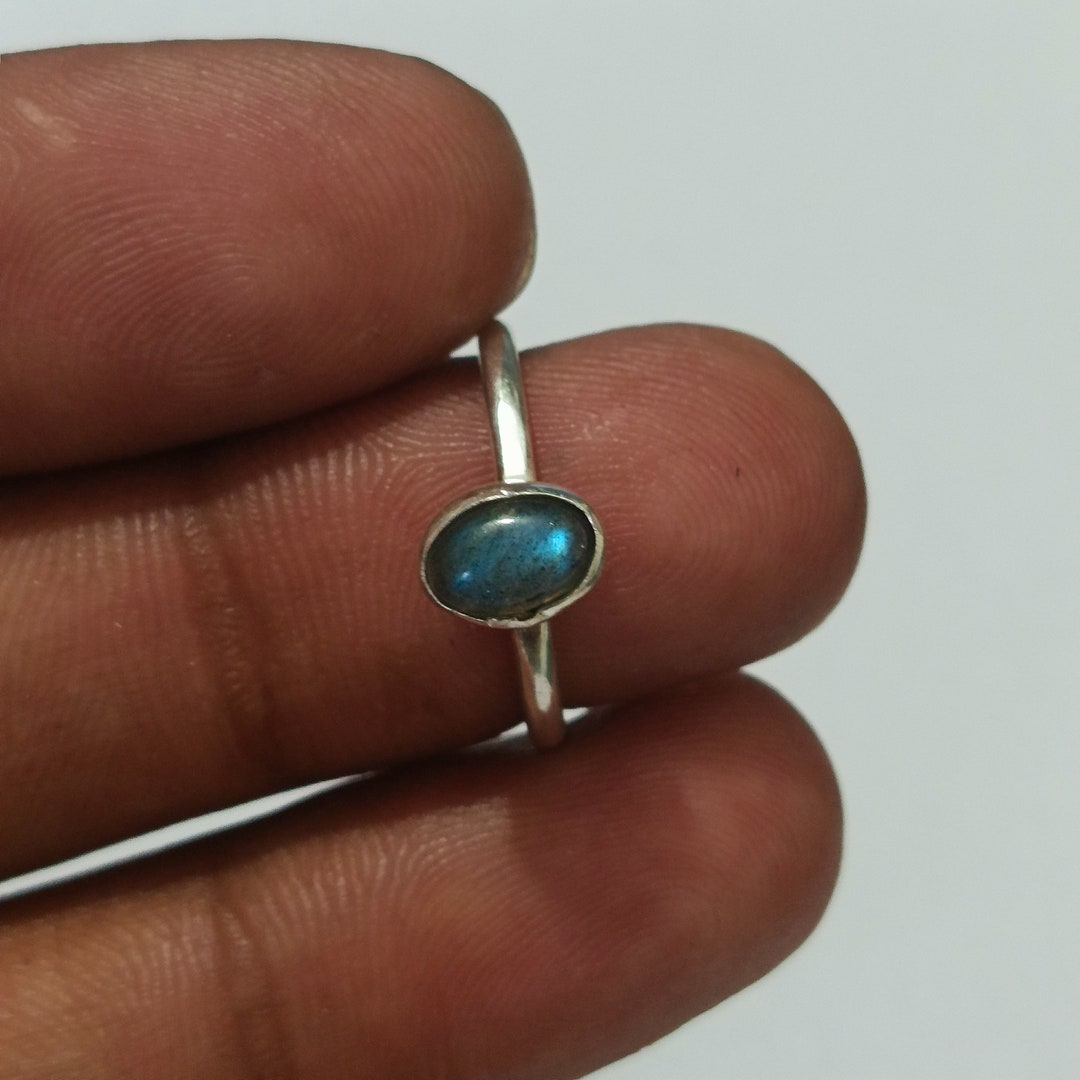 Labradorite Ring, 925 Sterling Silver Ring, Blue Fire Labradorite Ring ...