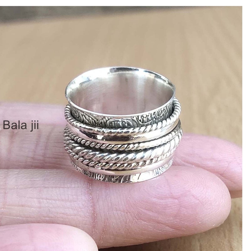 Silver Spinner Ring - Etsy