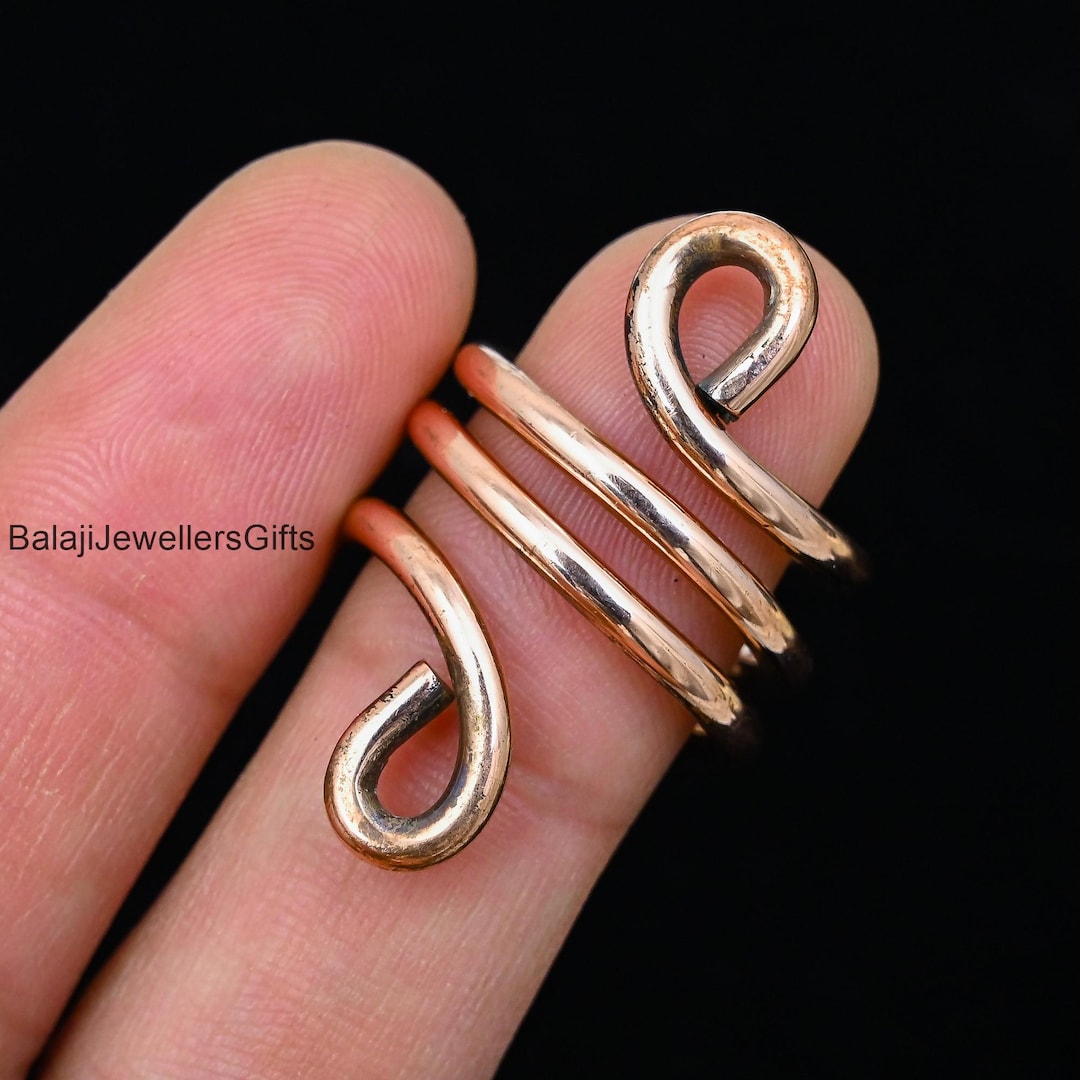 Pure Copper Ring, Copper Spiral Ring, Old Antique Copper Ring. Handmade ...
