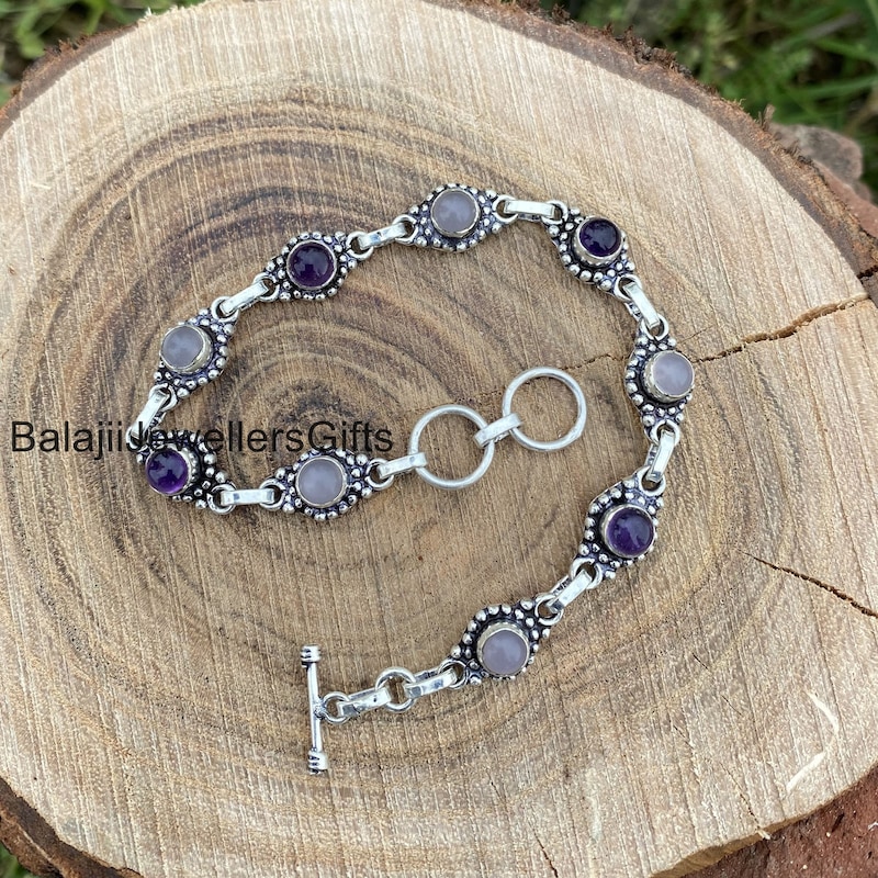Amethyst Bracelet - Etsy UK